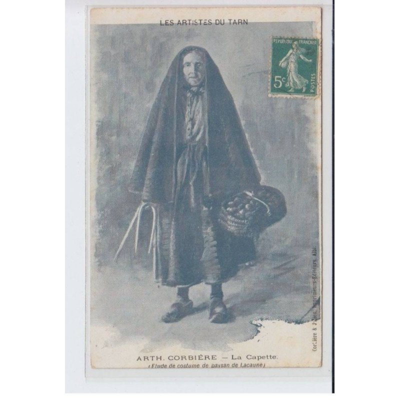 LACAUNE: les artistes du tarn, arth. corbière, la capette, étude de ...